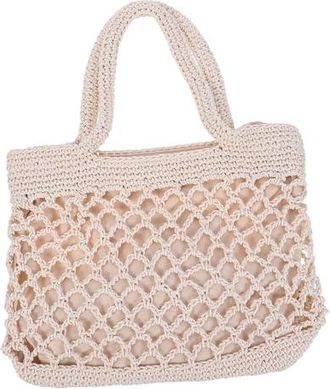 Hemoton Sac Main Femme Bandoulière Coton Tressé Fait Main Léger et Sac Cabas Mode Chic pour Sorties et Voyages