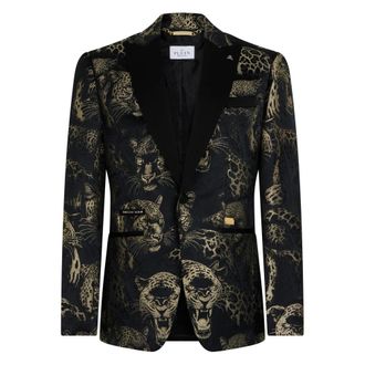 Philipp Plein Blazer Leopard - - Jackets - Herren - Mehrfarbig - 4XL