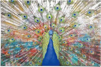 Reinders Poster, Liebespfau, Wohnzimmer, Poster, Wanddeko, Room Decor, 150 gr. glänzend Bilderdruckpapier, Mehrfarbig, 61x91,5cm