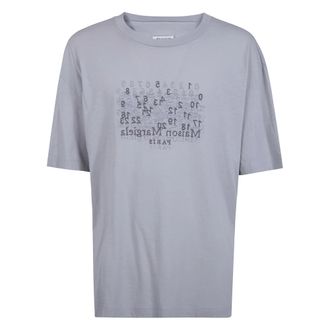 Maison Margiela Cotton Numerical T-shirt - - Tops - Herren - Grau - L