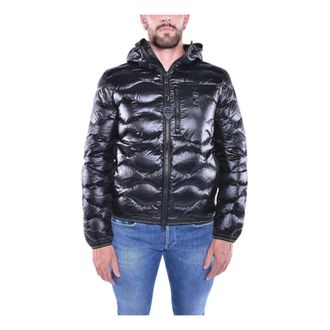 Blauer Homme, Vestes, Noir, Taille: 2XL Veste Légère en Nylon Matelassé Wave
