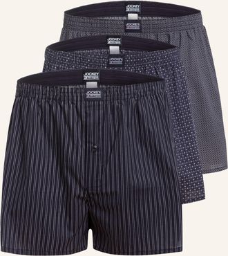 Jockey 3er-Pack Web-Boxershorts blau