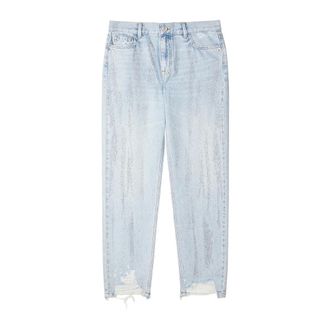 Patrizia Pepe Femme, Jeans, Bleu, Taille: W28 Rhinestone Detail Jeans