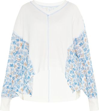 Felipa Bluse Frauen wei&szlig; blau