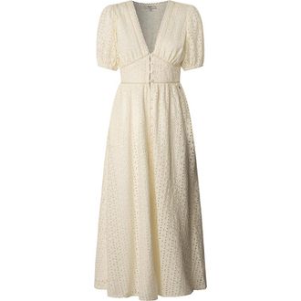 Pepe Jeans London Damen Oprah Dress Kleid, Beige (weiß getünchtes Weiß), XS