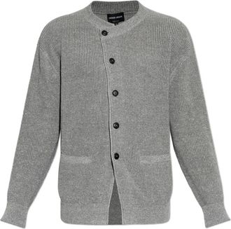 Giorgio Armani Homme, Pulls, Gris, Taille: M Cardigan avec Poches