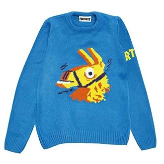 Fortnite Llama Herrengestrickter Jumper Blue M