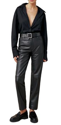 Reformation Veda Cynthia Leather Trousers Size XXS