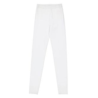 Ferragamo Pantalon en maille compacte - Femme - Pantalons - Blanc - Taille: 40 FR
