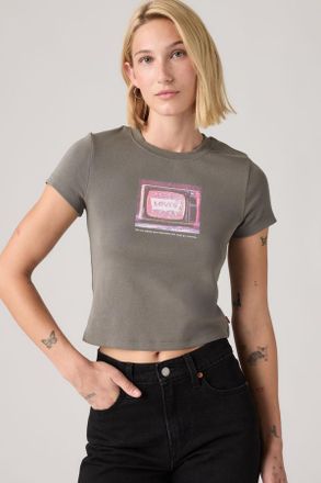Levi's Graphic Essential Baby Tee - Femme - Noir / Tv Set Smoked Pearl - XS