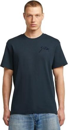 G-Star Homme T-shirt G-Script, Bleu (dk patriot blue D26823-D976-7160), L
