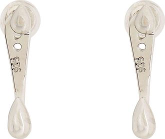 8 by YOOX SILVER FUTURISTIC DROP EARRINGS