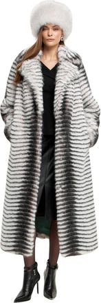 Cesare Gaspari Femme, Vestes, Gris, Taille: 38 FR Faux Fur & Shearling Vestes