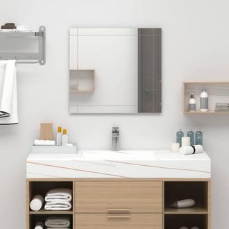 vidaXL Vidaxl - Miroir mural 80x60 cm en verre - &Eacute;paisseur 5 mm - Montage facile - Finition rugueuse pour s&eacute;curit&eacute; et style moderne