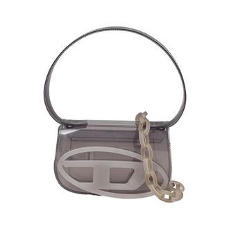 Diesel Femme, Sacs, Gris, Taille: ONE Size Sac bandouli&egrave;re embl&eacute;matique 1DR