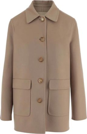 Valentino Garavani Femme, Manteaux, Brun, Taille: 38 FR Single-Breasted Manteaux