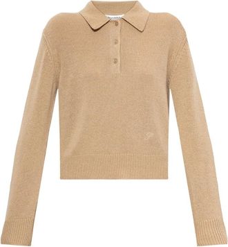 Sporty & Rich Prep Scholo Polo - Femme - Tops - Beige - Taille: 40 FR