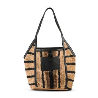 Suncoo Sac &eacute;paule Akael en raphia et cuir