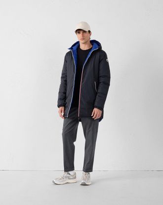 Jott Doudoune longue r&eacute;versible Noir/bleu cobalt Assen - Taille S