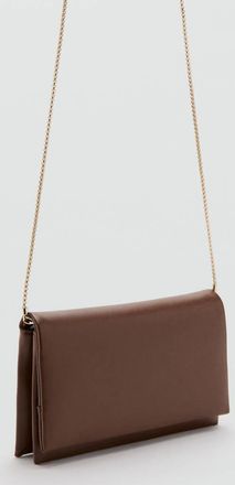 Mango Petit sac bandouli&egrave;re chocolat - Femme - Taille unique - MANGO
