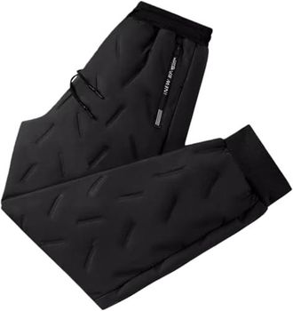 Generic Pantalon thermique en polaire unisexe, imperméable et coupe-vent avec poches zippées, pantalon de survêtement épais, épais pour Sub-Zero, Poignets éla
