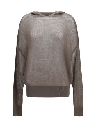 Rick Owens Womens Hoodie Cashmere Dust Knitwear Sweater