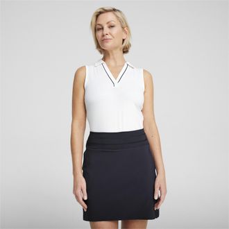 Puma Cloudspun &Atilde;rmelloses Golf Poloshirt mit Paspel Damen, Kleidung, Wei&Atilde;Y, XL