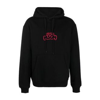 Msgm Hoodie mit Logo-Stickerei - - Sweatshirts & Hoodies - Herren - Schwarzk - L