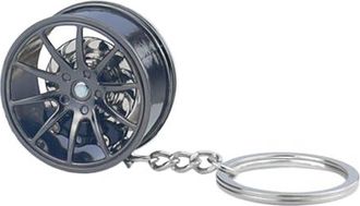 Generic Porte-cl&eacute;s moyeu de roue - Pratique &agrave; transporter, mod&egrave;le de pi&egrave;ce dauto, porte-cl&eacute;s en m&eacute;tal, porte-cl&eacute;s en forme de moyeu de roue | Porte-cl&eacute;s en al