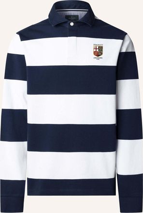 Hackett Poloshirt Heritage Lrc Str Rb Ls weiss