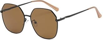 Generic Lunettes de soleil rétro à monture large polygonale pour femmes, lunettes de vacances en plein air (couleur : B, taille : moyen) 2026, a, Taille uniqu