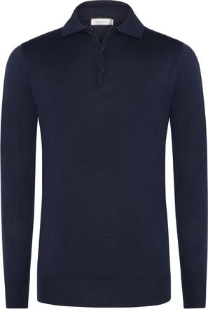 Canali Softes Strick-Poloshirt mit Polokragen in