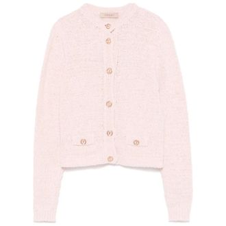 Twinset Strickjacke mit Goldenen Kn&ouml;pfen - - Knitwear - Damen - Rosa - M