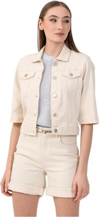 Kocca Femme, Vestes, Blanc, Taille: 36 FR Veste d&eacute;contract&eacute;e en coton &agrave; hauteur de taille