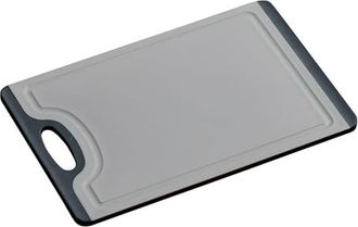 KESPER | Schneidebrett, Material: Kunststoff (PP/TPE), Ma&szlig;e: 36,5 x 24,5 x 0,85 cm, Farbe: Grau/Schwarz | 30884
