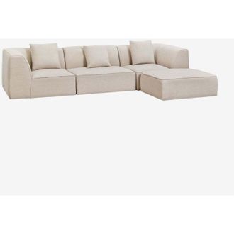 Sklum Cardea 3-teiliges modulares Sofa mit gepolstertem Hocker