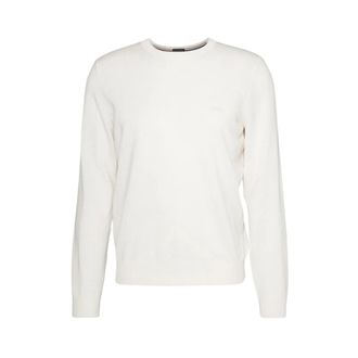 HUGO BOSS Homme, Pulls, Blanc, Taille: 2XL Élégant pull en laine à col rond
