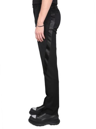 Alexander McQueen Virgin Wool Trousers - Black