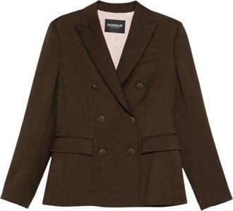 Dondup Femme, Vestes, Brun, Taille: 40 FR Blazer croisé en gabardine de laine