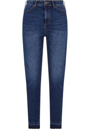 Urban Classics Damen Jeans Ladies Skinny High Waist Open Hem Jeans, Skinny Jeans mit offenem Saum, High Waist, erhältlich