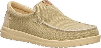 HeyDude Mikka Geflochtene Textil Herren Slipper in Olivgrau/Boulder Tan