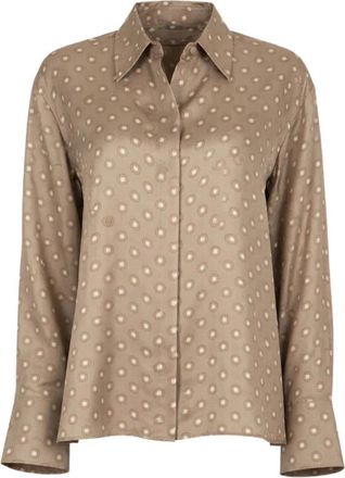 Max Mara Femme, Blouses et Chemises, Gris, Taille: 34 FR Urna Silk Printed Shirt