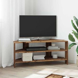 vidaXL vidaXL MeubleTVdAngle Bois Ancien 102x40,5x45cm Bois ding&eacute;nierie