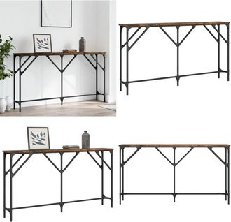 vidaXL Konsolentisch R&auml;uchereiche 140x23x75 cm Holzwerkstoff - Konsolentisch - Flurtisch - Wohnzimmerstil - Sideboard - Industriel Design - Home & Living