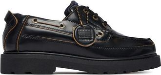 Tommy Jeans Halbschuhe Archive 01 Boat Shoe Lthr EM0EM01705 Schwarz
