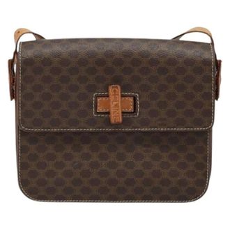 Celine Sac &agrave; bandouli&egrave;re vintage en toile Pre-owned - Femme - Pre-owned - Brun - Taille: ONE Size