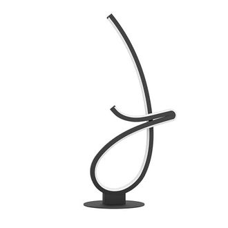 Eglo LED Tischlampe Cardoncito, Design Nachttischlampe, verstellbare Deko Tischeuchte aus Metall in Schwarz, warmwei&szlig; - kaltwei&szlig;, H 46 cm