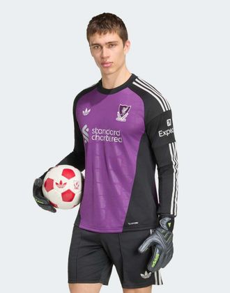 adidas Liverpool fc 26/27 Ausw&auml;rts-Torwarttrikot in Tribe Purple / Schwarz-Lila