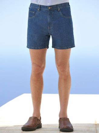 Catamaran Jeansshorts CATAMARAN, Herren, Gr. 48, Normalgr&ouml;&szlig;en, blau (blau, stone, washed), 100% Baumwolle, unifarben, kurz, Jeans Jeansshorts, Topseller