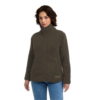 Jack Wolfskin Fleecejacke High Curl (warm, atmungsaktiv) dunkelgr&uuml;n Damen
